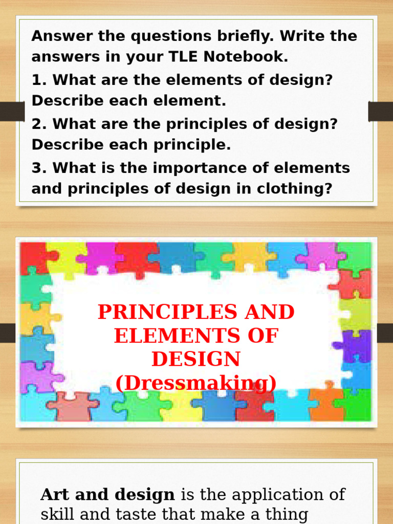 Principles and Elements of Design | PDF | Clothing | Softlines (Retail)