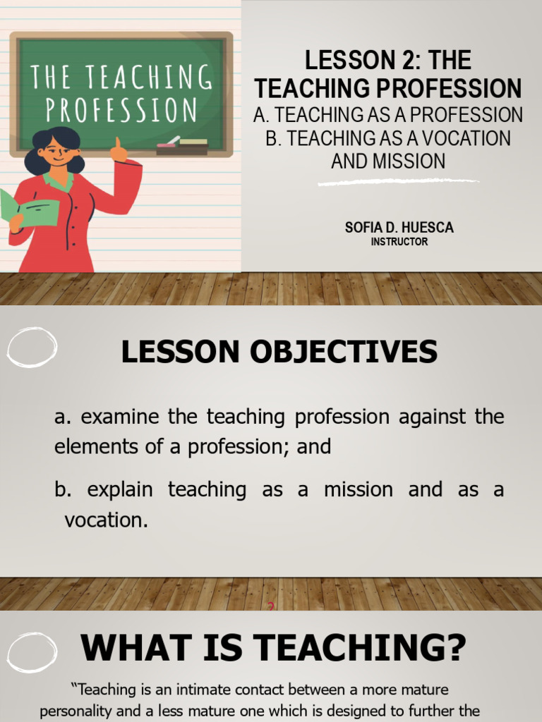 Understanding Teaching as a Profession | PDF | Teachers | Learning