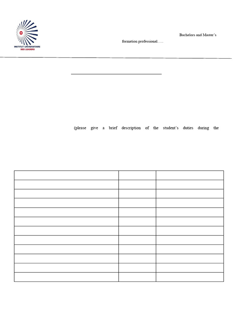 Internship Evaluation Form Iul | PDF | Cognition | Business