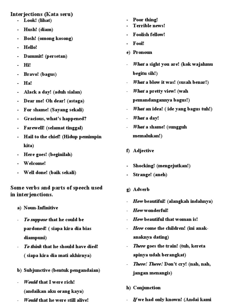 Interjections and Their Uses | PDF