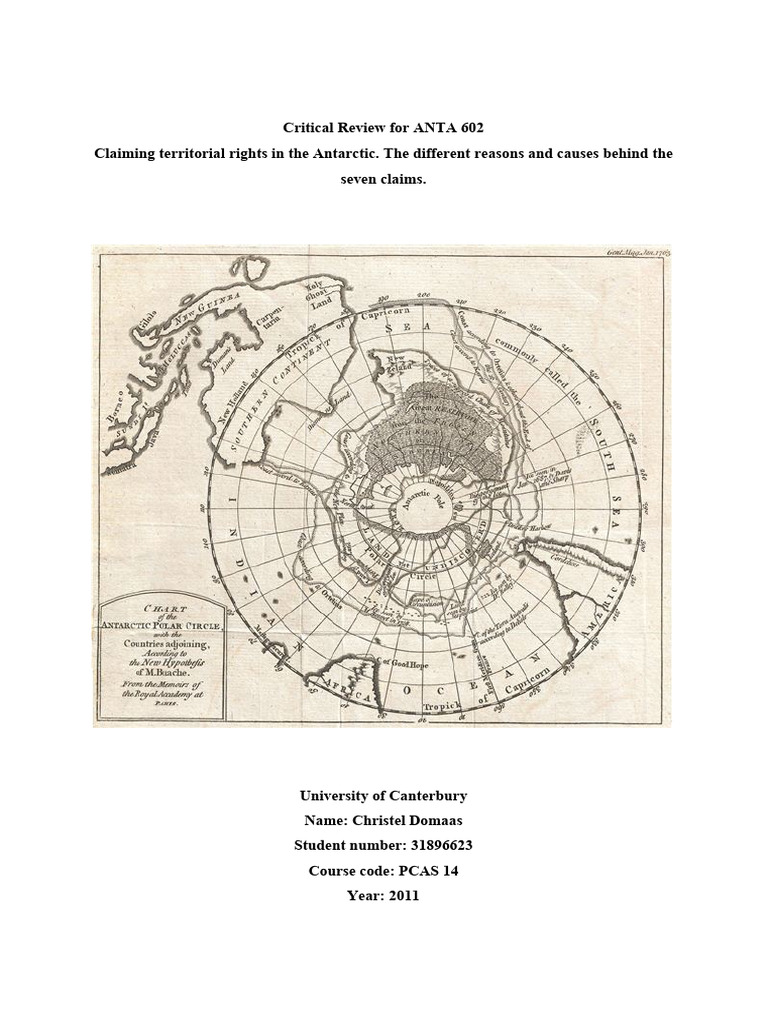 Antarctic Territorial Claims Overview | PDF | Antarctica