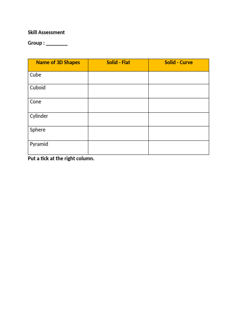 WS Maths Skill Assessment | PDF