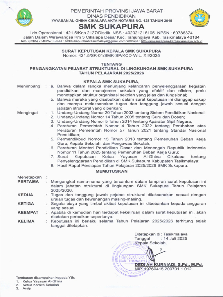 SK Struktur 20252026 | PDF