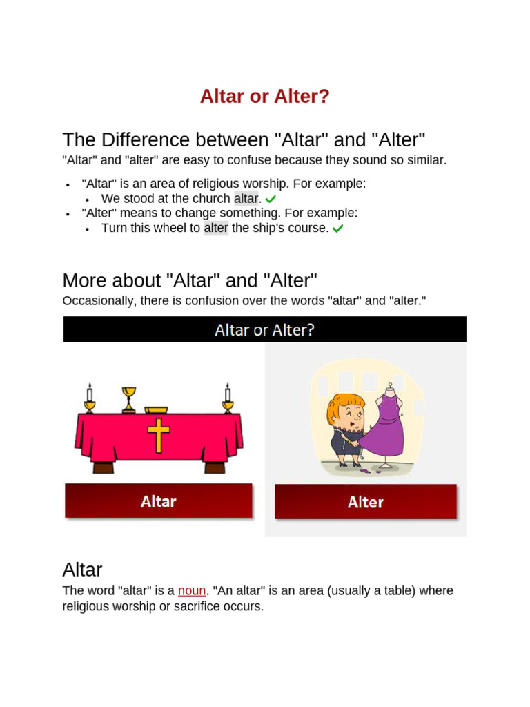 Altar or Alter | PDF