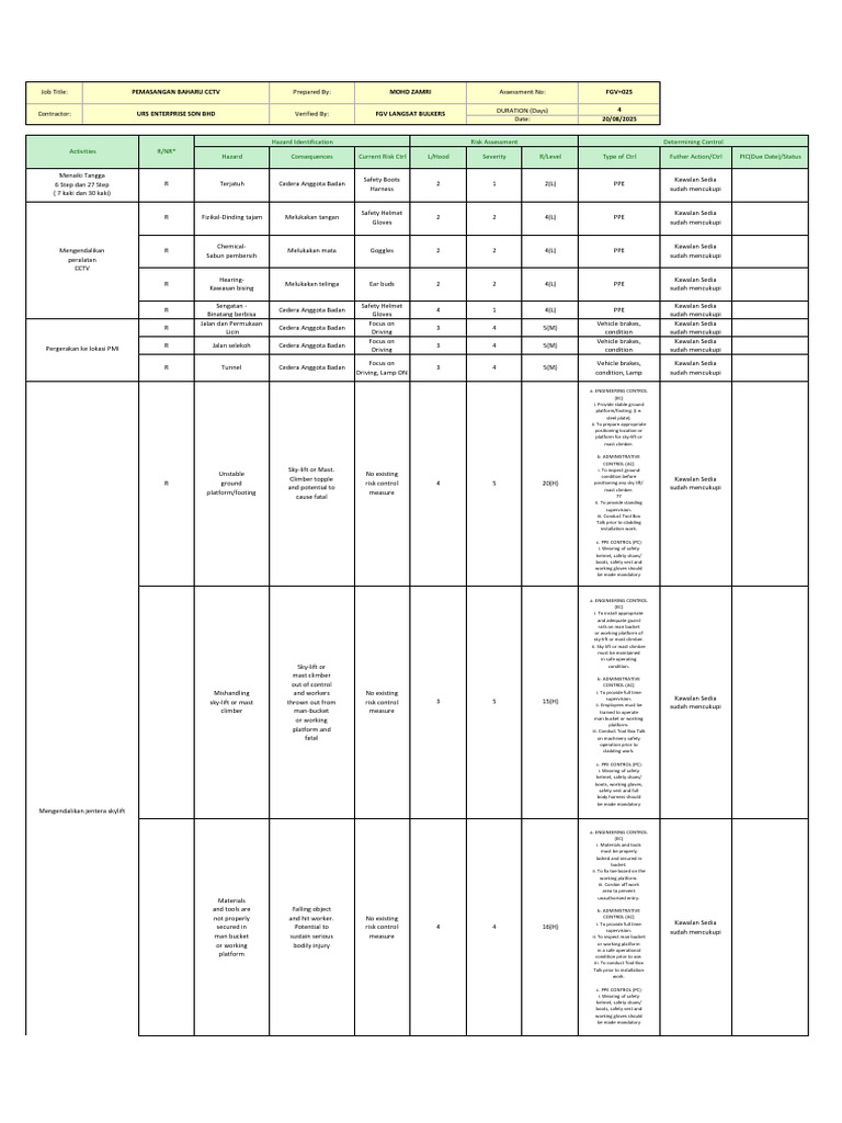 Hiradc FGV Langsat Bulkers | PDF | Personal Protective Equipment | Forklift