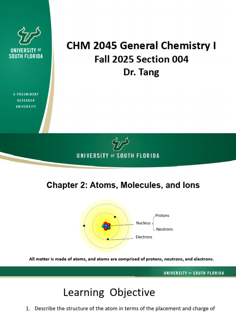 Chapter 2 Atoms Molecules and Ions | PDF | Ion | Chemical Compounds