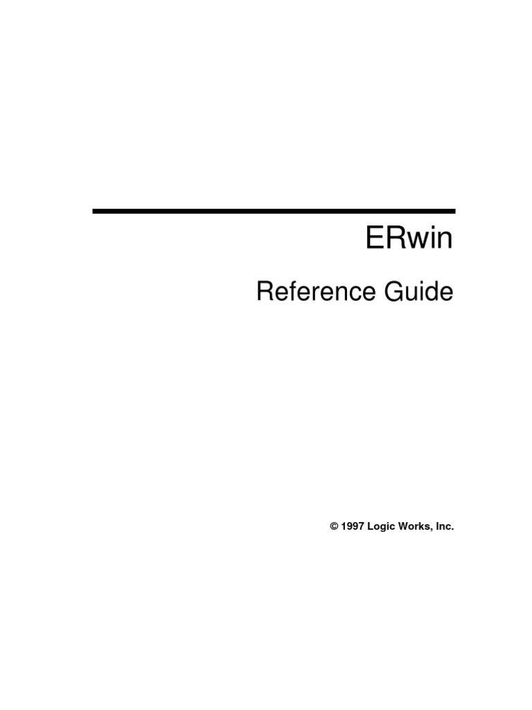 Erwin Data Modeling Tool | PDF