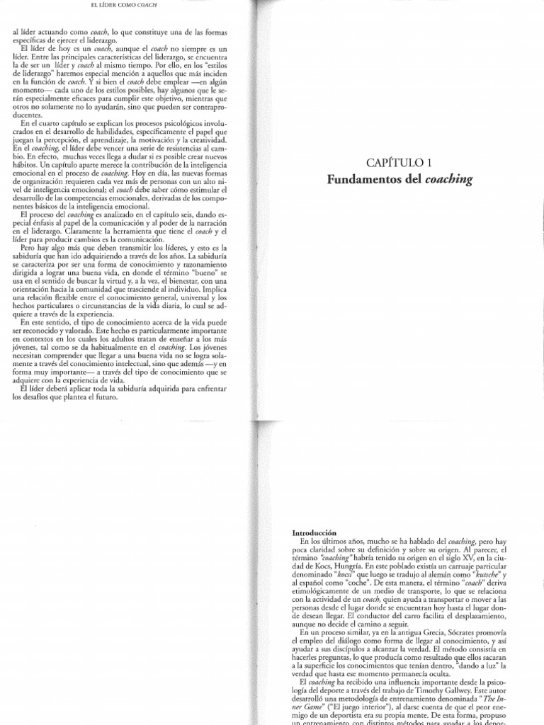 Fundamentos Del Coaching - Abarca N. (2010) | PDF