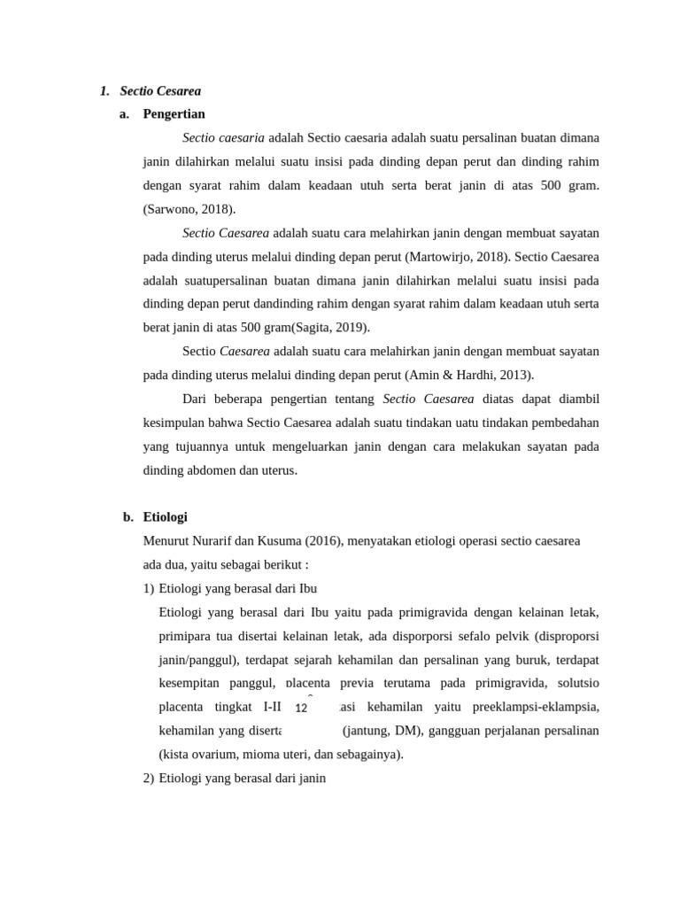 Panduan Lengkap Sectio Caesarea | PDF