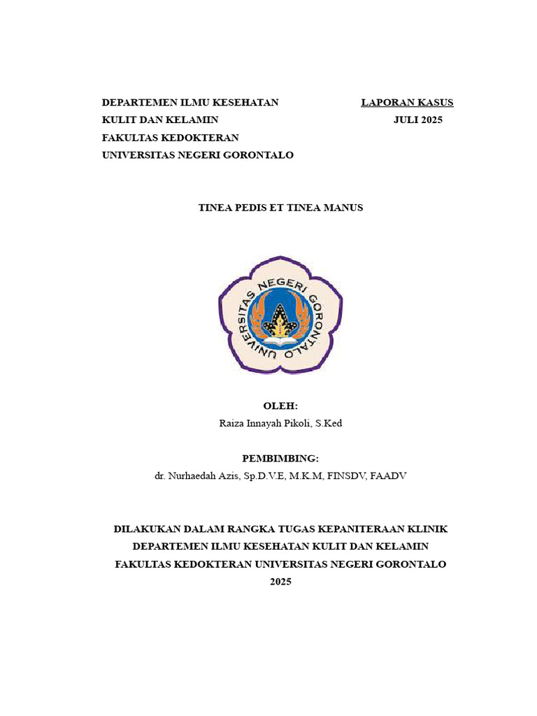 Laporan Kasus Tinea Pedis dan Manus | PDF