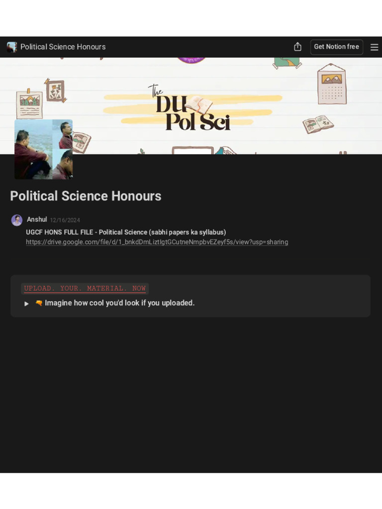 Political Science Honours Syllabus 2025 | PDF | Political Science | Science
