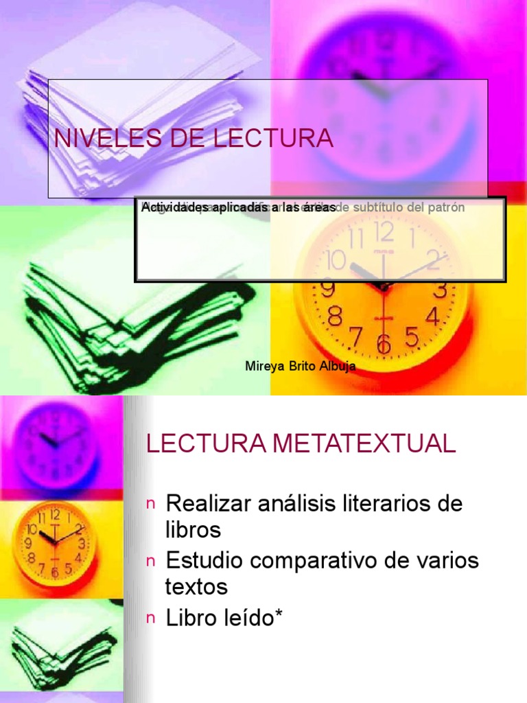Actividades Lectura Metatextual | PDF
