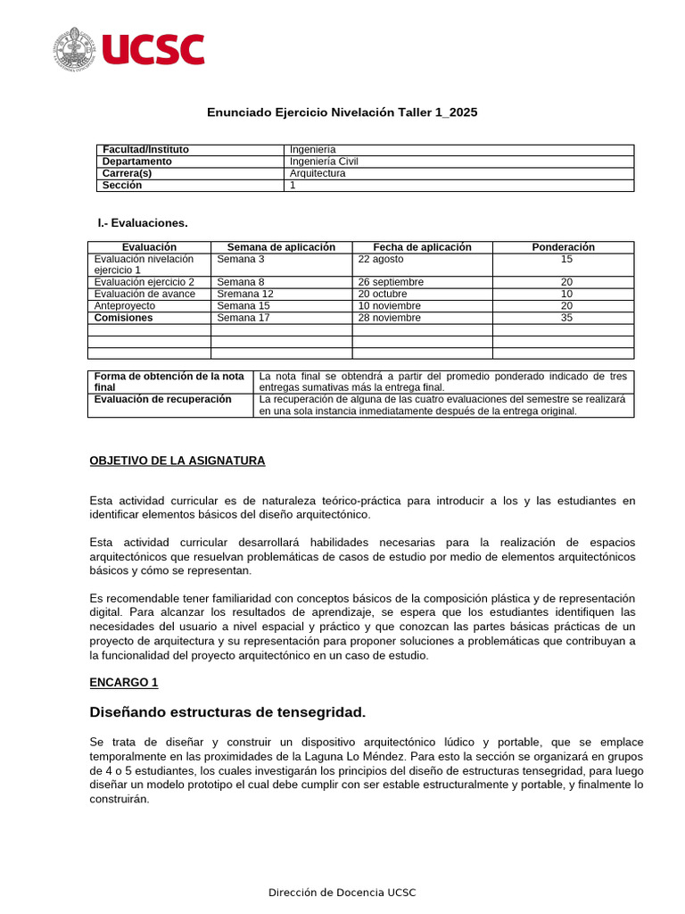 SECCION 1 - FORMATO Ejercicio 1 - Taller 2 - 2do Semestre | PDF | Diseño | Enseñando