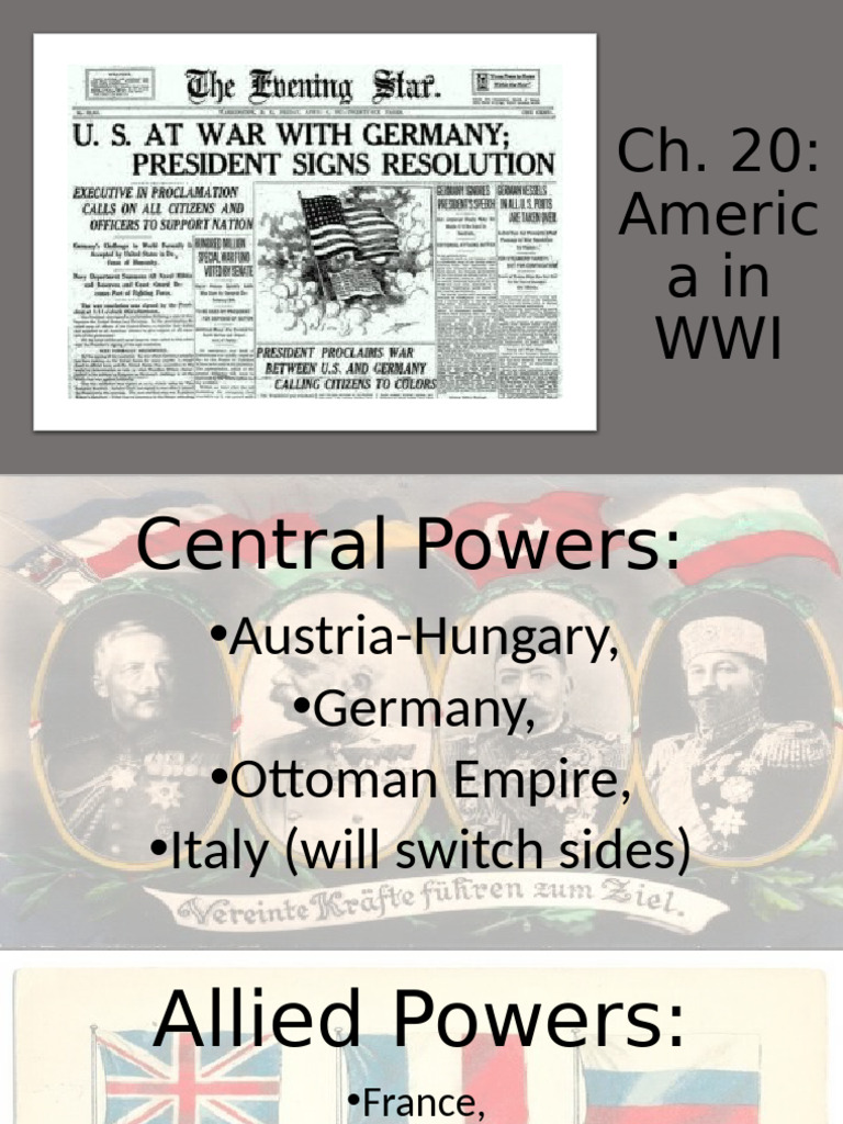 America's Role in WWI: Causes & Impact | PDF | Trench Warfare | Conflicts