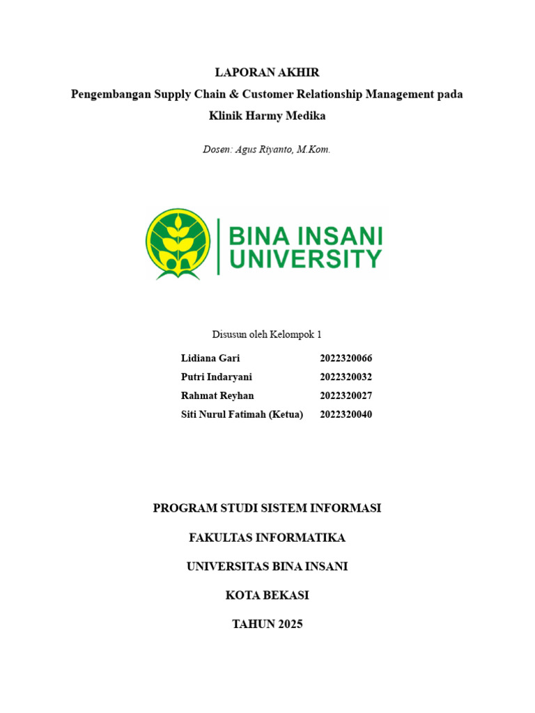 Sistem Informasi Klinik Harmy Medika | PDF