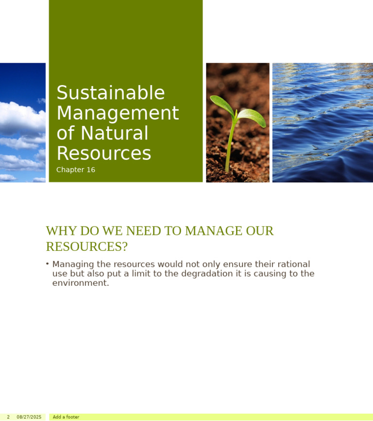 Sustainable Management of Natural Resources | PDF