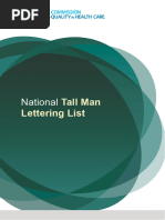 National Mixed-Case Lettering List | PDF | Patient Safety | Medical Error