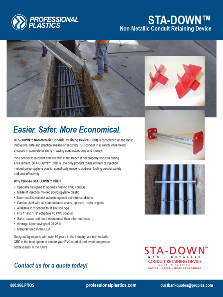 Duct Bank Sta Down Flyer 2022 | PDF | Equipment | Mechanical Engineering