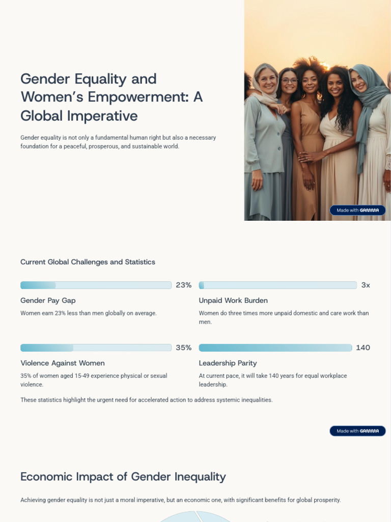 Gender Equality: Global Challenges & Solutions | PDF | Gender Studies ...