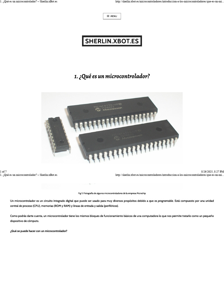 Definición de Microcontrolador | PDF