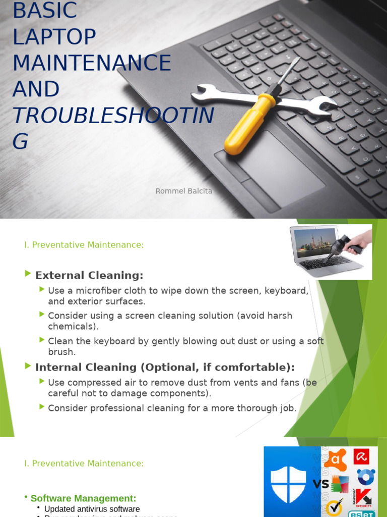Essential Laptop Maintenance Guide | PDF | Laptop | Computer Virus