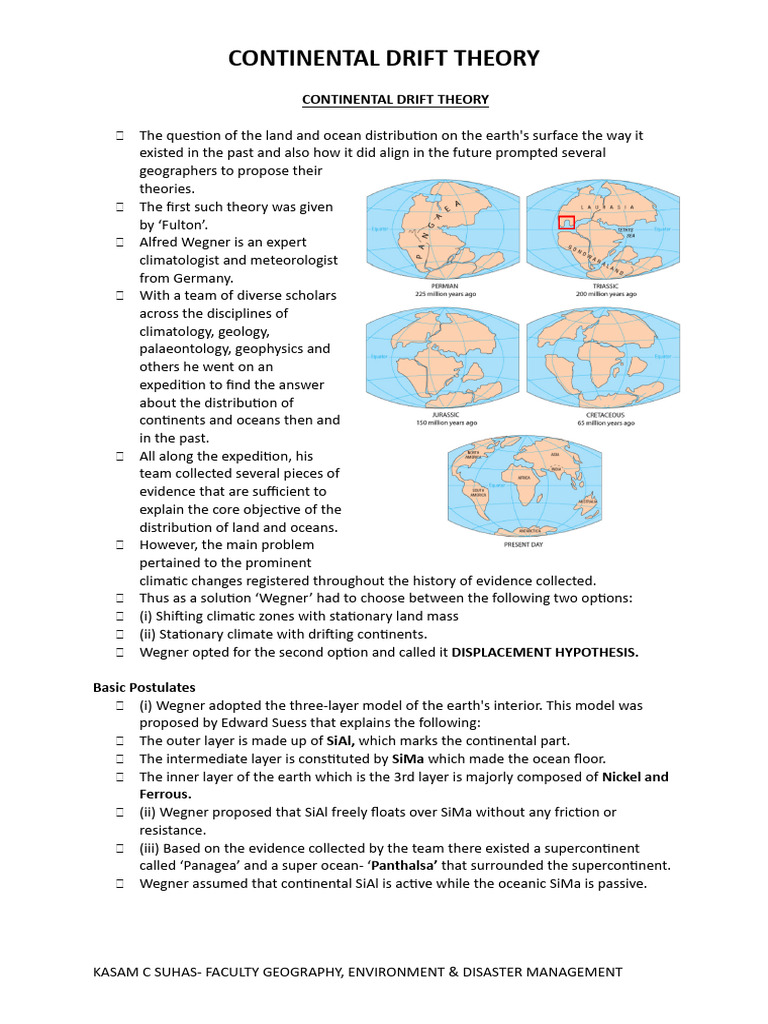 5371 Classroom 0 Continental Drift Theory 46112714 | PDF | Earth | Nature