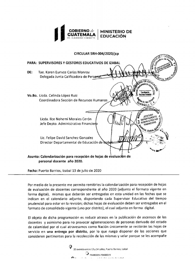 Circular SRH-004 2020-JCP (8866) | PDF