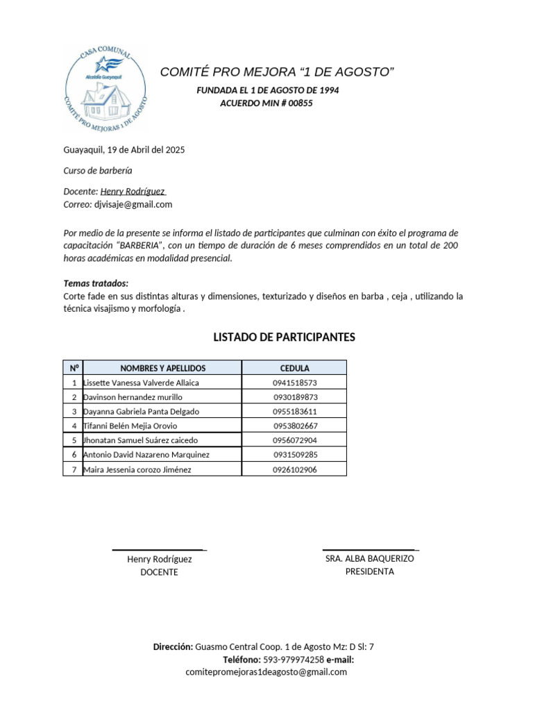 Lista de Grado | PDF