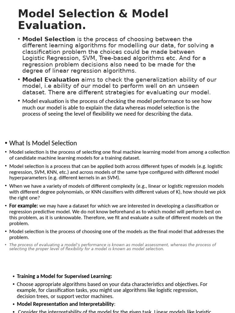 UNIT 2 (Model Selection & Model Evaluation) | PDF | Support Vector Machine | Statistical ...