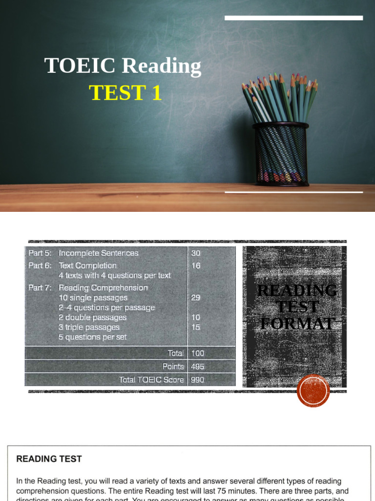 Reading Test 1 (Students) | PDF