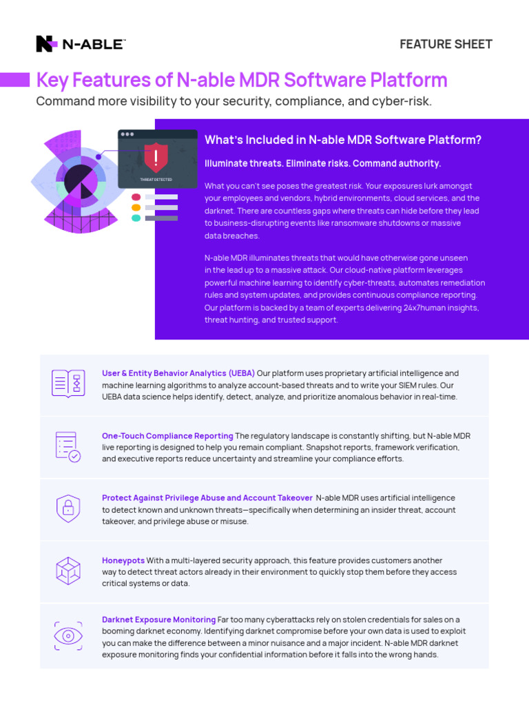 PI FS KeyFeatures SecurityOperationsPlatform Final Ss 316383 | PDF ...