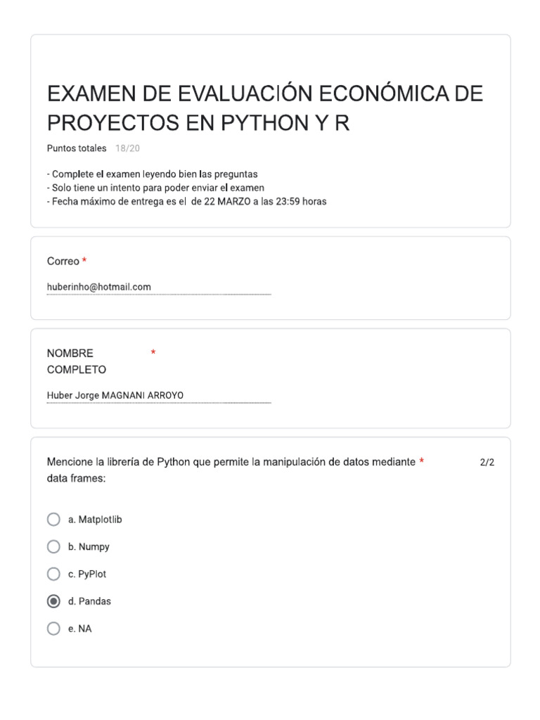 Examen Phyton | PDF