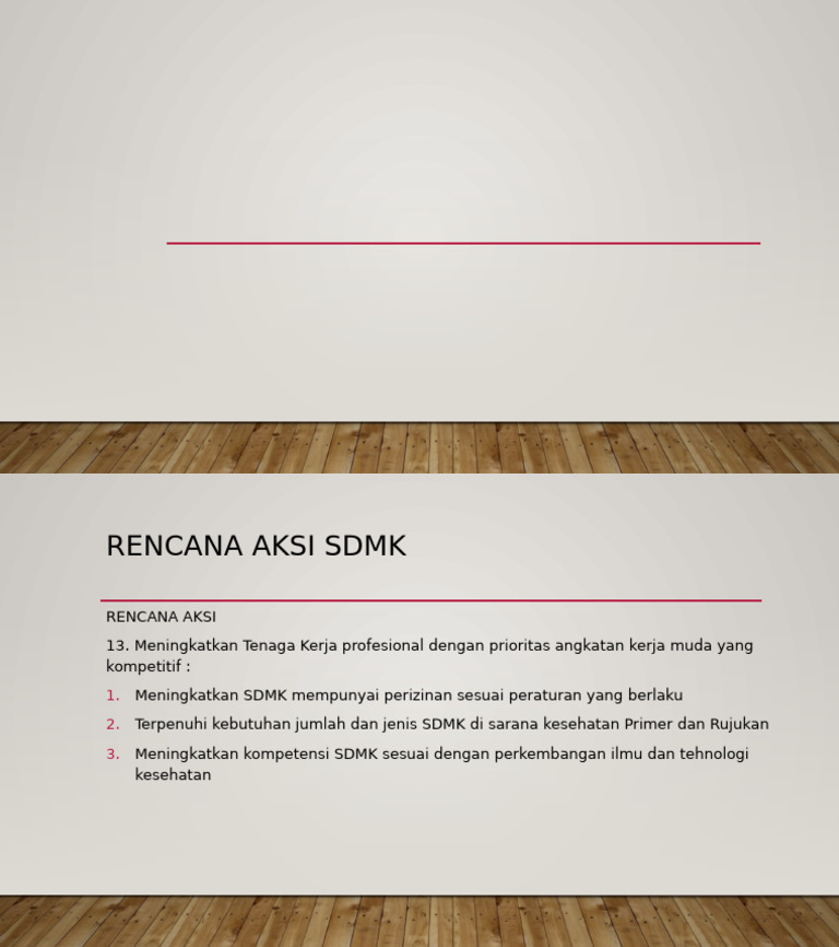 RENCANA AKSI SDMK | PDF
