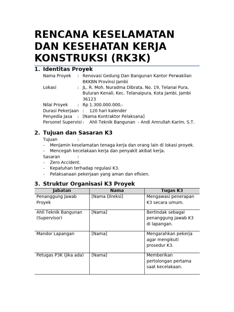 Format Laporan SMK3 | PDF