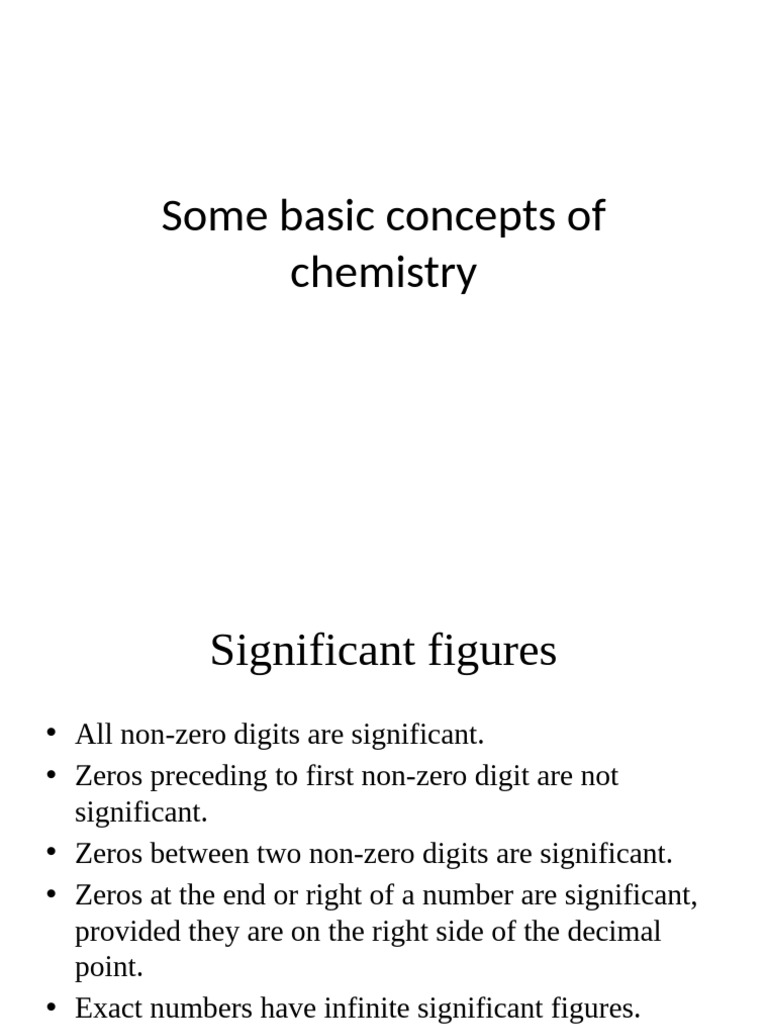 Some Basic Concepts of Chemistry | PDF | Significant Figures | Atoms