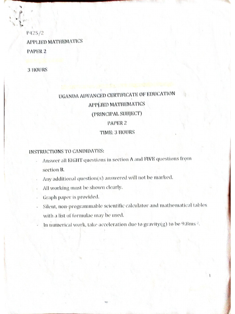 Applied Math 1 | PDF