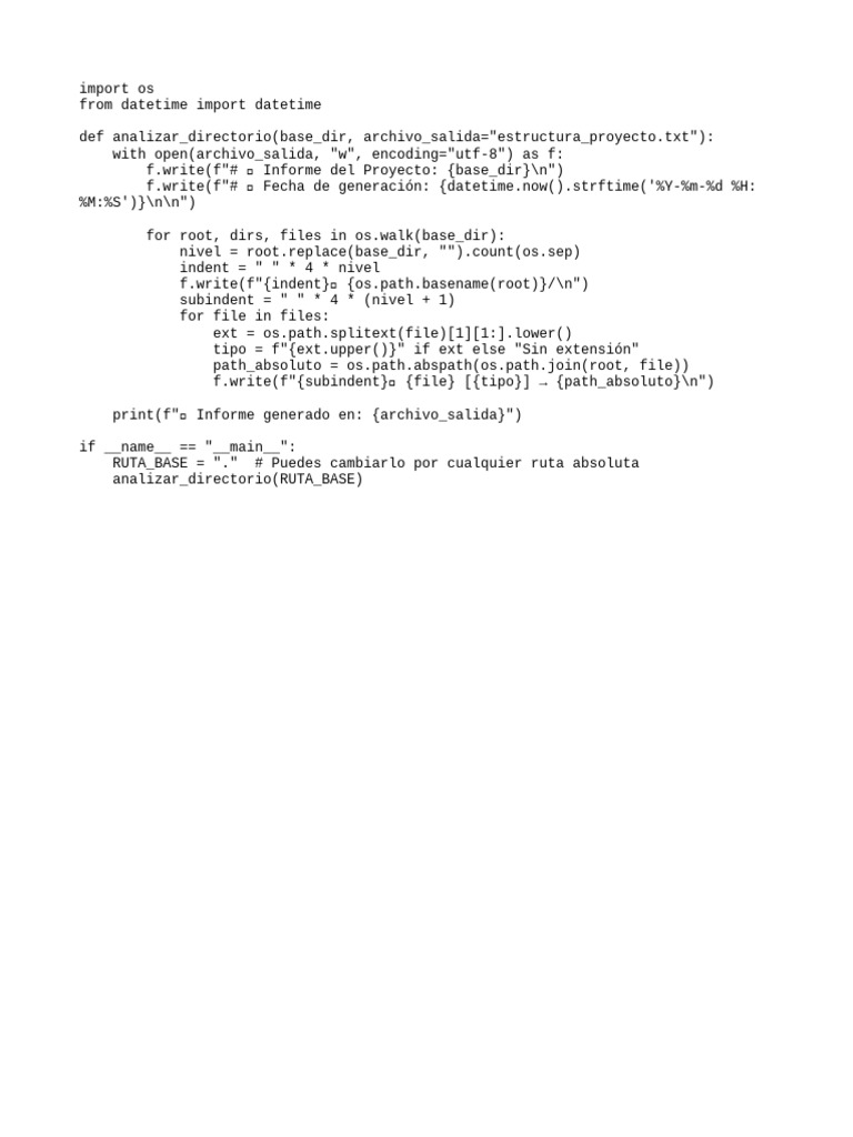 Informe de Estructura de Proyecto Python | PDF