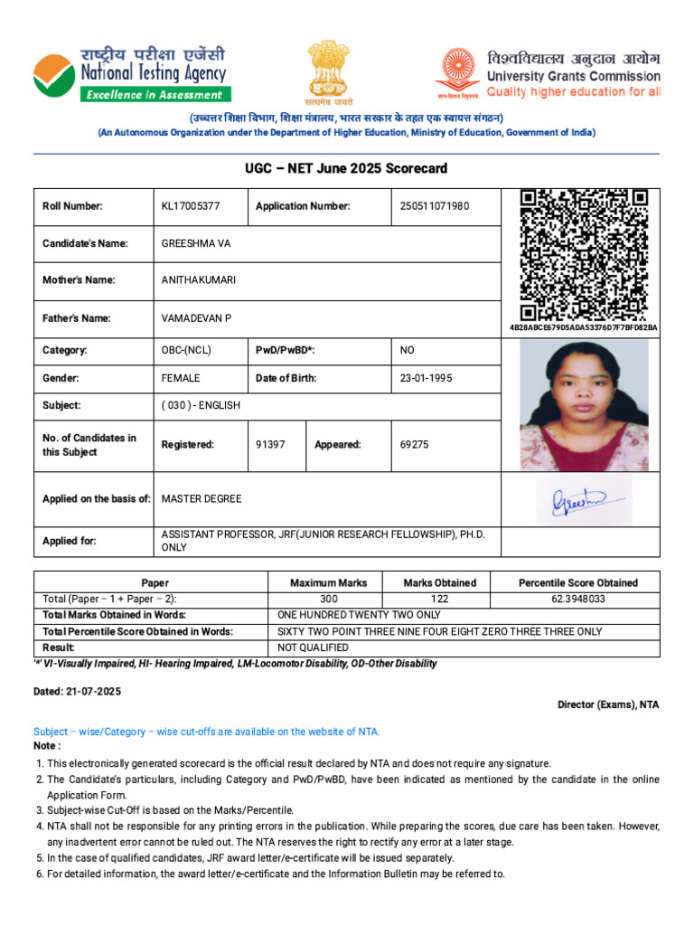 University Grants Commission (UGC) - NET - India | PDF