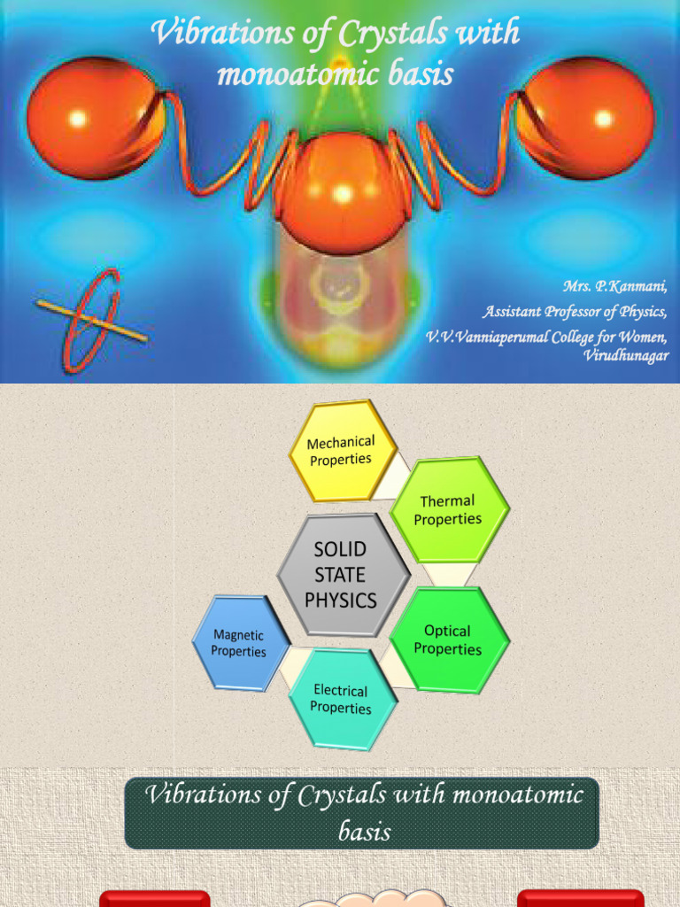Crystal Vibrations with Monoatomic Basis | PDF | Waves | Crystal Structure