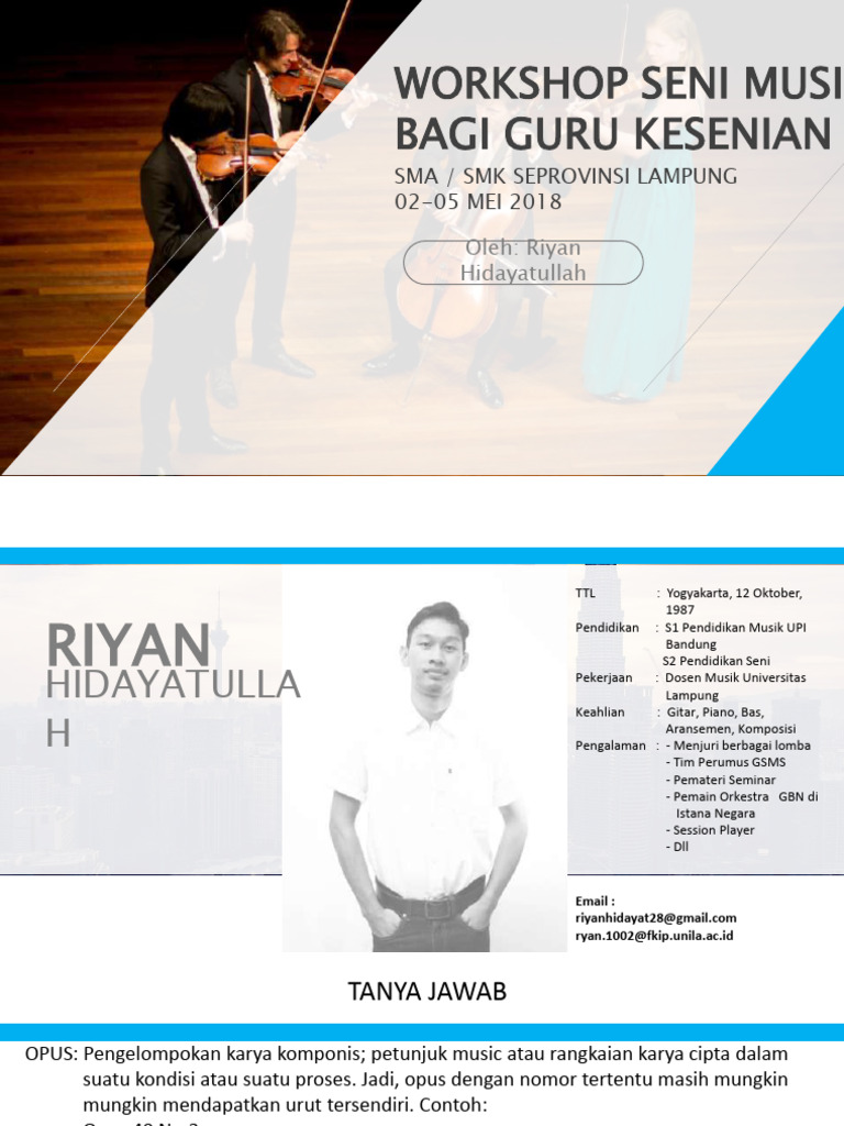 Workshop Musik Kontemporer untuk Guru | PDF