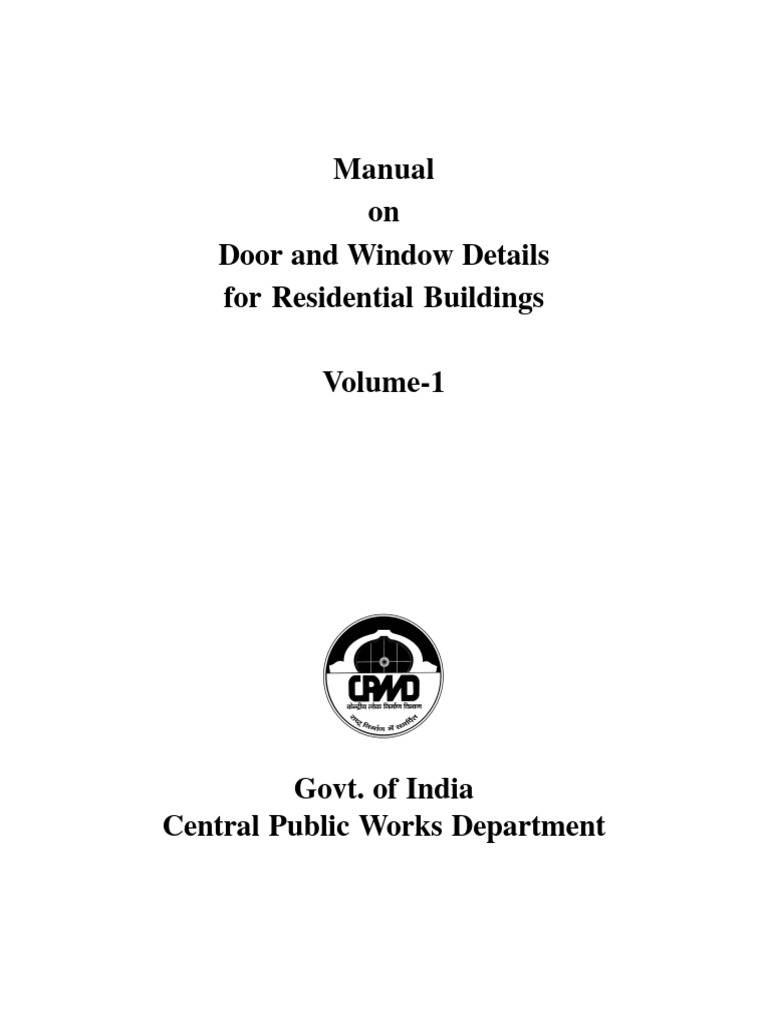 Residential Door and Window Manual | PDF | Door | Window