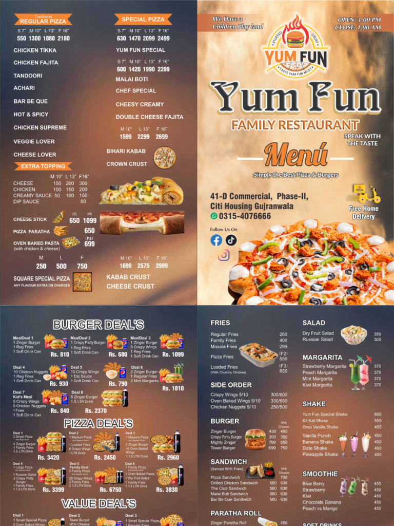 Yum Fun Menu | PDF
