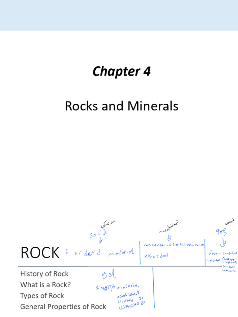 Chapter 4 - Rocks and Minerals | PDF | Rock (Geology) | Sedimentary Rock