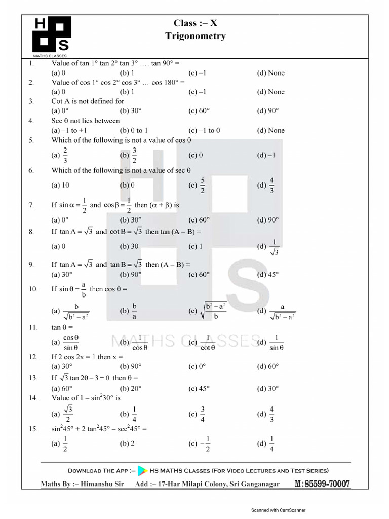Trigonometry 1 | PDF