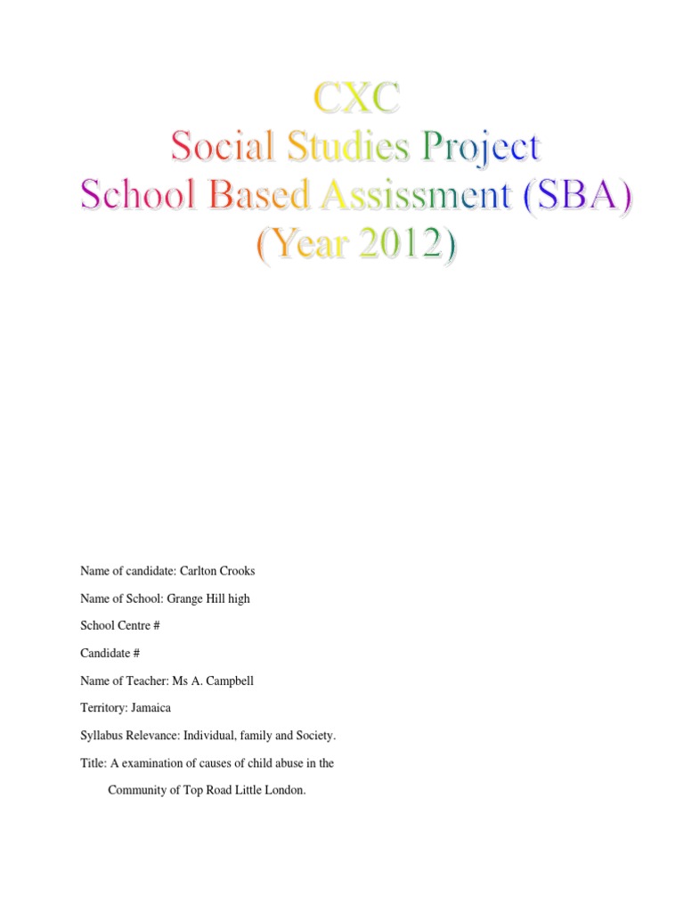 Causes of Child Abuse in Top Road | PDF | Child Abuse | Questionnaire