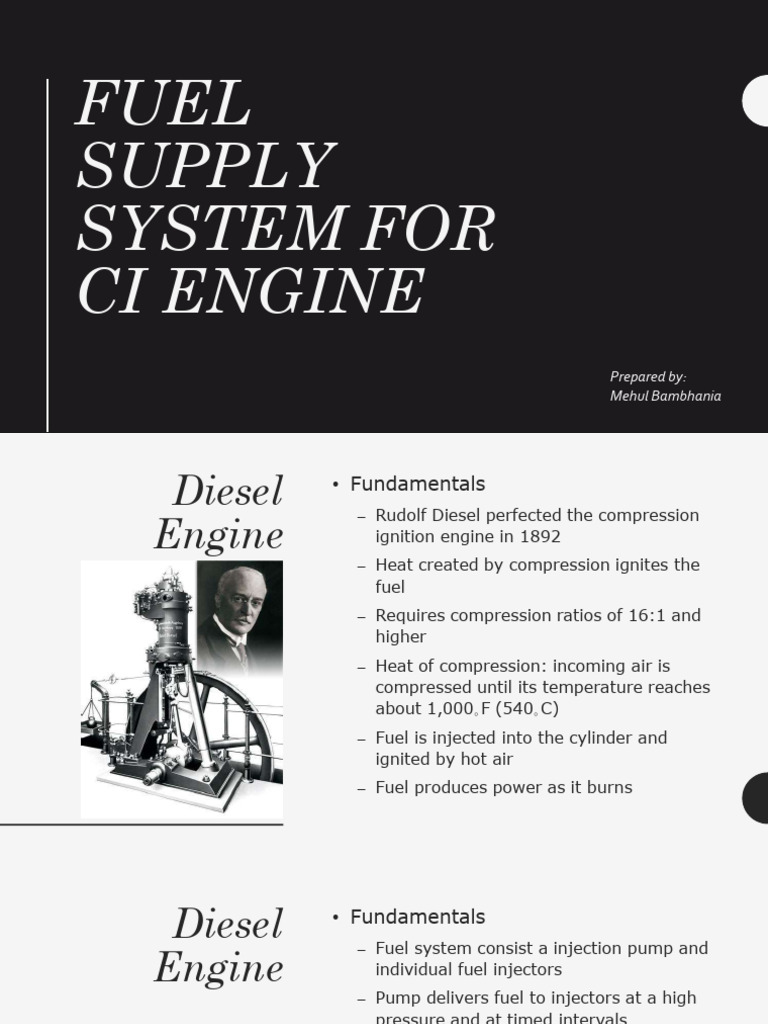 CI Engine Fuel Supply System Overview | PDF | Diesel Engine | Fuel ...