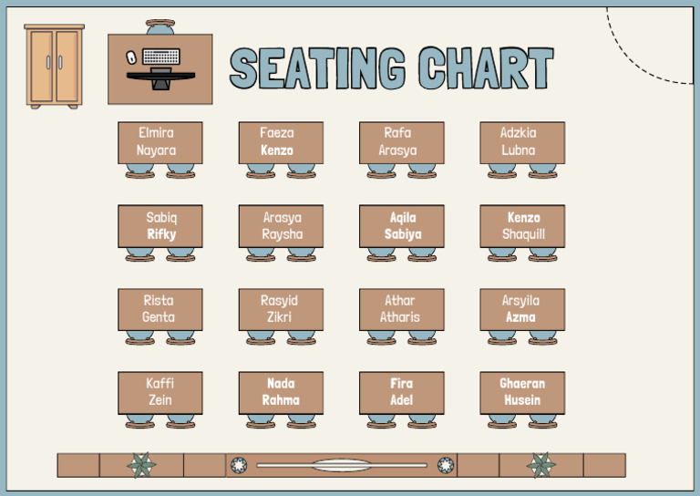 Seating Chart Printable | PDF