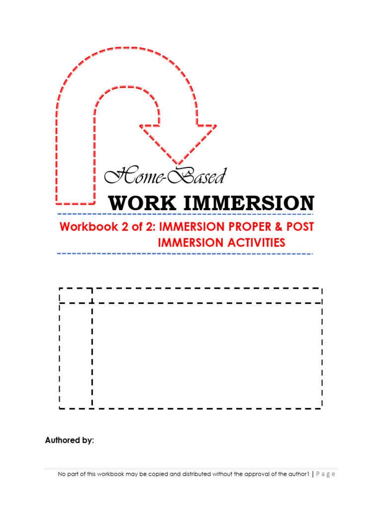 Home-Based Work Immersion Workbook | PDF | Learning | Curriculum