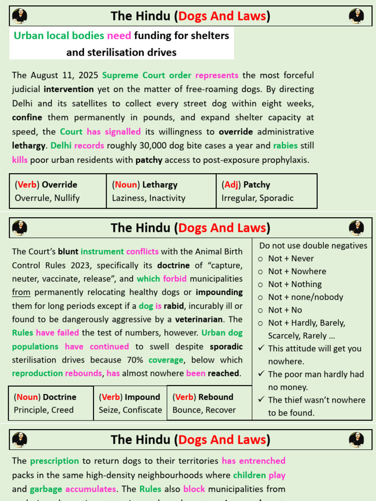 Editorial - Dogs and Laws - 13 Aug 2025 - Marked | PDF | Dogs | Human ...