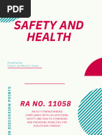 Salient Features OSH Law RA 11058 | PDF | Occupational Safety And ...